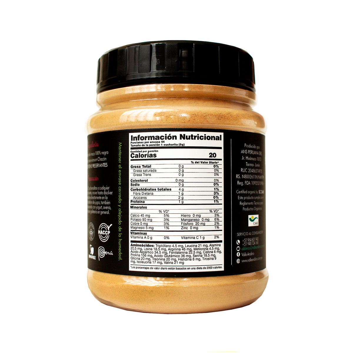 Maca Negra orgánica instantanea en polvo x 220g – Valle Andino